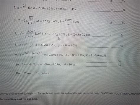 Solved Determine The Calculated Value Using The Given Values Chegg