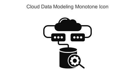 Cloud Data Modeling Monotone Icon In Powerpoint Pptx Png And Editable Eps Format PPT Template