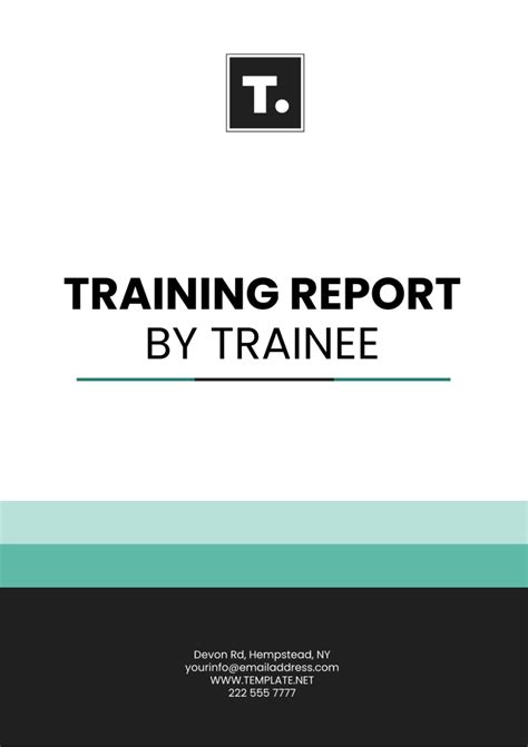 Free Industrial Training Report Template To Edit Online