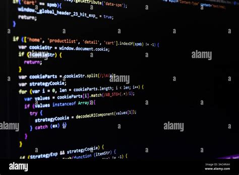 Software Source Code Programming Code Programming Code On Computer