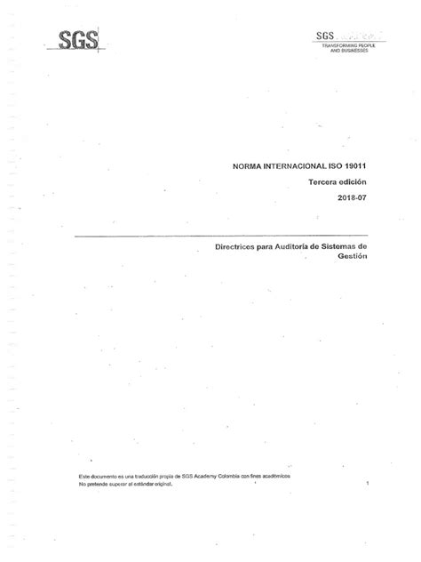 Norma Iso 19011 2018 Español Vigente Pdf