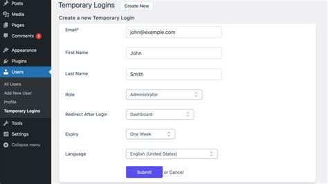How To Create Temporary Login For Wordpress No Passwords