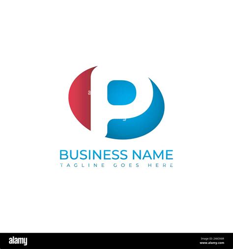 Negative Space Elips Logo Letter P Letter P Logo Template Design Vector Design Editable