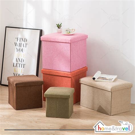 Jual Hovelshop Storage Box Orginizer Foldable Chair 25 Cm Cokelat