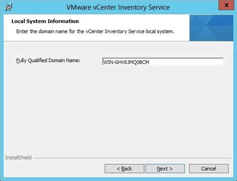 VCenter Inventory Service Installation VMware ESXi