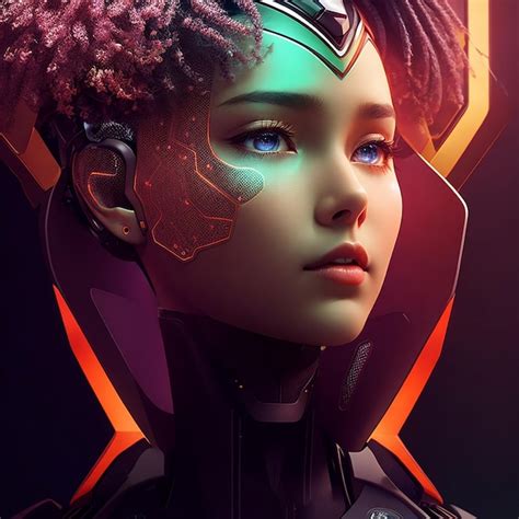 Premium Ai Image Beautiful Female Model Colorful Generative Ai