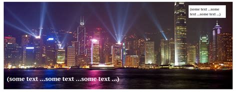 Html How To Position Text Block Over A Image Stack Overflow