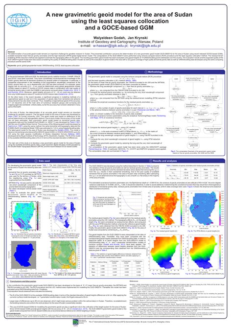 Pdf A New Gravimetric Geoid Model For The Area Of Sudan Using The