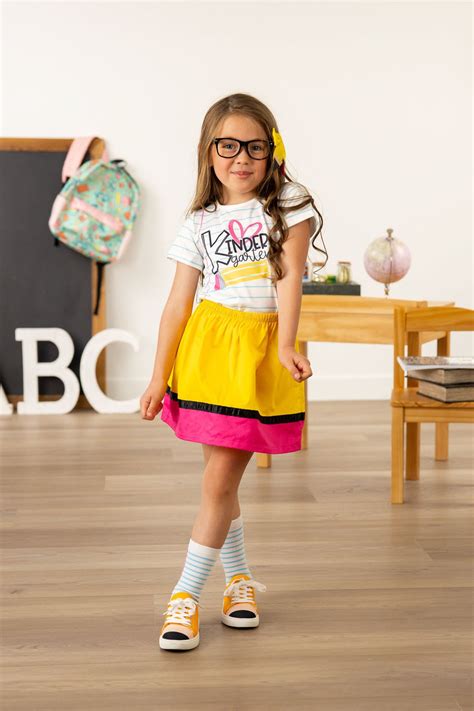 Preschool 5th Grade Skirt Set Girls Back To School Clothing