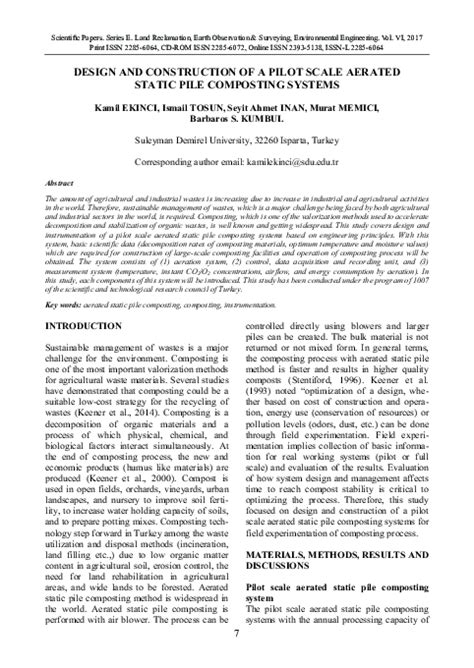Pdf Design And Construction Of A Pilot Scale Aerated Static Pile