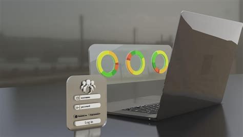 Premium Photo Unleashing Data Insights Computer With Dynamic Screen