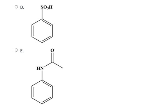 Solved Which One Of The Following Compounds Will Not Nitrate Chegg