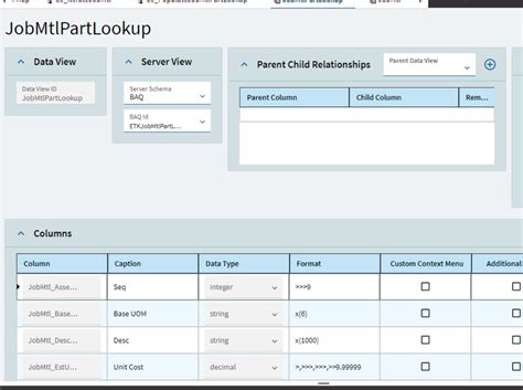 Kinetic Dataview Filter Set Not Working Adding Baq Field To Grid