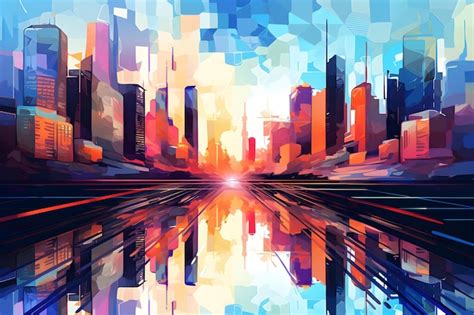 Free Photo Cityscape Abstraction Wallpaper