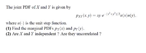 Solved The Joint PDF Of X And Y Is Given By Pxy X Y Chegg Com