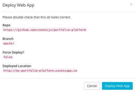 Deploy A Portfolio Platform App In 3 Steps Using Cosmic Js Hackernoon