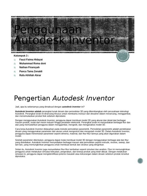 Tugas Ppt Tentang Autodesk Inventor Pdf