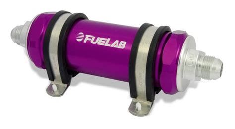 Fuelab 858 In Line Fuel Filter Long 8an Inout 100 Micron Stainless W Fuelab 858 In Line Fuel Filter Long 8an Inout 100 Micron Stainless W