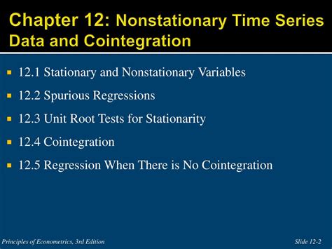 nonstationary time series data and cointegration ppt download