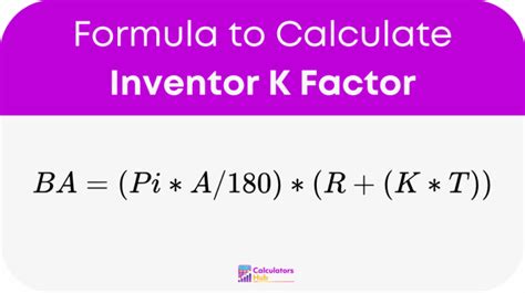 Inventor K Factor Calculator