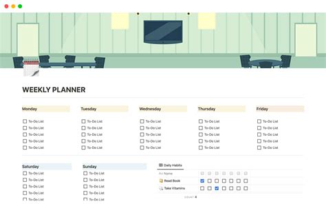 Purple weekly planner Template | Notion Marketplace