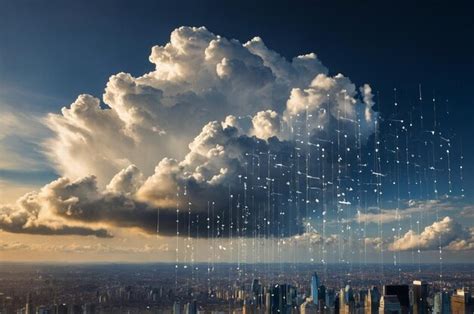 Connection For Cloud Data Storage Premium Ai Generated Image