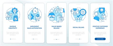 Selling Tendencies Blue Onboarding Mobile App Screen Innovations