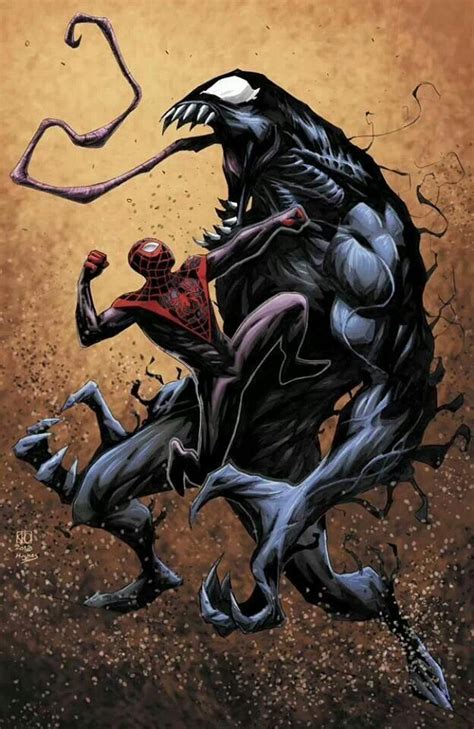 Spiderman And Venom Ultimate Spiderman Symbiotes Marvel Spiderman Comic