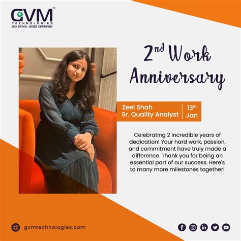 Gvm Technologies On Linkedin Workanniversary Workversary Celebration Fun Postivevibes