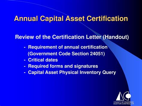 Ppt County Of Riverside Office Of The Auditor Controller Powerpoint