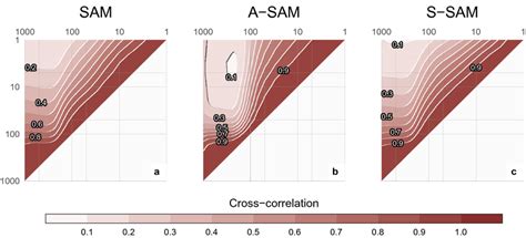Cross Correlation Between Levels For The A Sam B A Sam And C S Sam