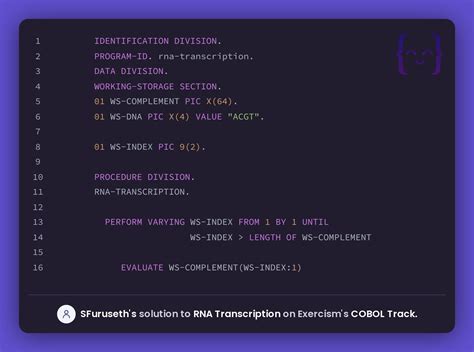 sfuruseth s solution for rna transcription in cobol on exercism