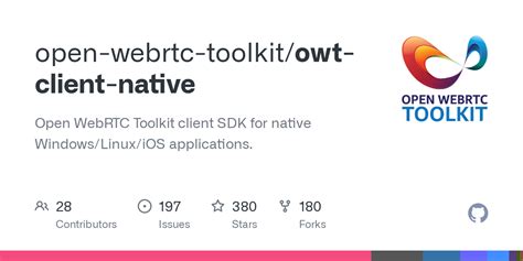 Github Open Webrtc Toolkitowt Client Native Open Webrtc Toolkit