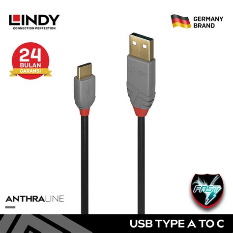 Jual LINDY Kabel Data 3M Kabel Charger Type C USB 2 Type A To C Fast Charging Cable 36888