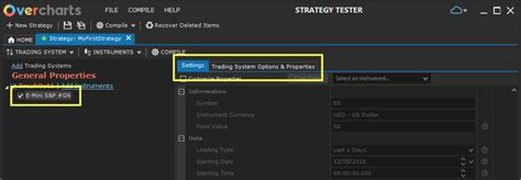 strategy tester trading system backtesting overcharts help center