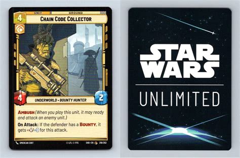 Chain Code Collector 216262 Star Wars Unlimited Shadows Of The Galaxy