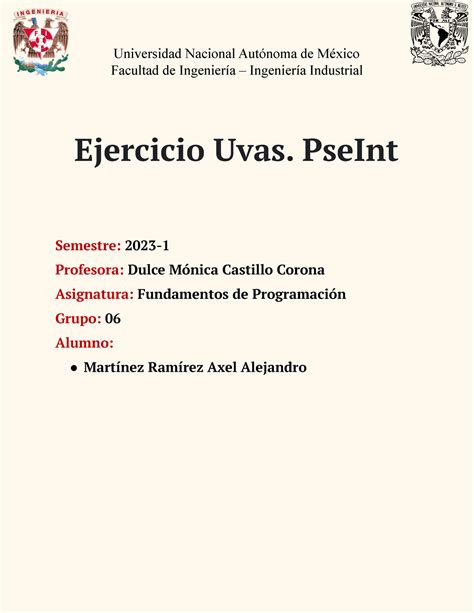 ejercicio uvas pse int martínez ramírez axel alejandro universidad