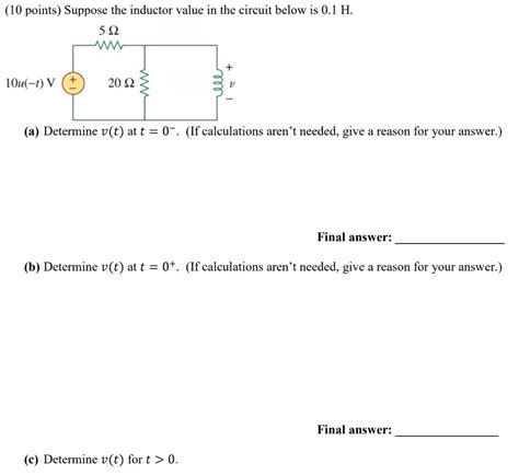 Solved Points Suppose The Inductor Value In The Circuit Chegg