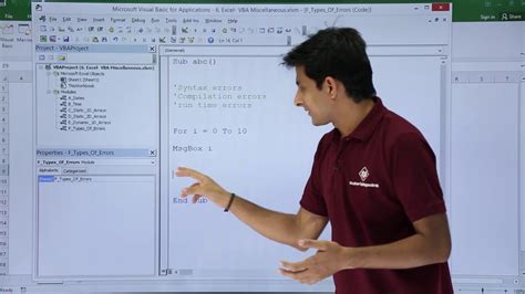 Excel Vba Types Of Errors Youtube