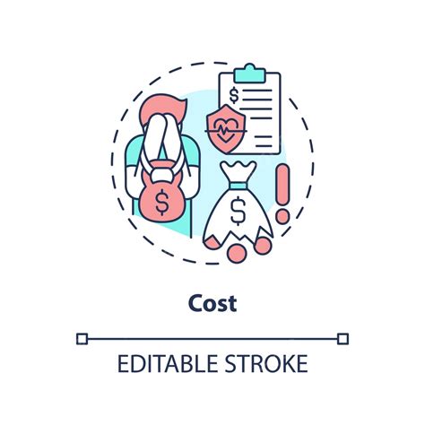 Cost Concept Icon General Symbol Linear Vector General Symbol Linear Cost Concept Icon General Symbol Linear Vector General Symbol Linear