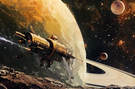 Premium Photo Illustrate The Perpetual Motion Of Spacecraft On I