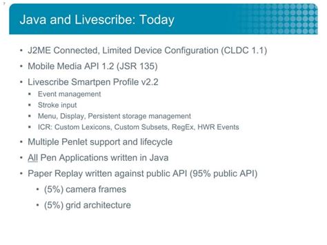 learn about java framework for pen based computing and the livescribe