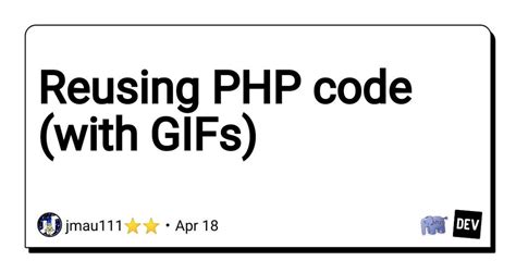 reusing php code with s r devto
