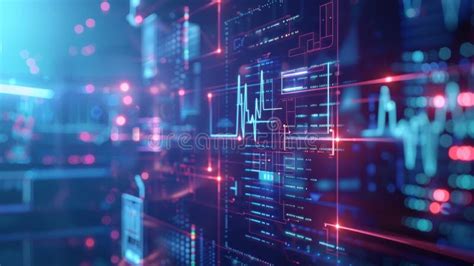 Futuristic Data Visualization Techniques In The Sphere Of Cyber Technology Innovations Stock