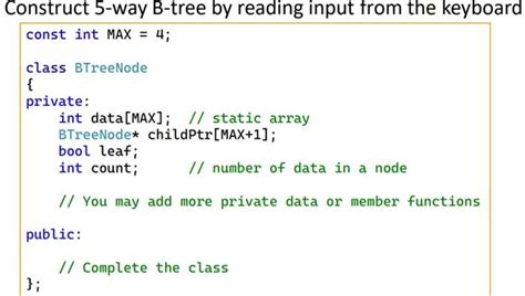 Solved We Will Write A Code Of Implementation B Treewe Take