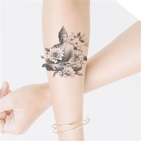 Buddha Lotus Flower Tattoos