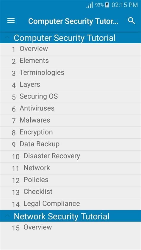 descarga de apk de computer security tutorial para android