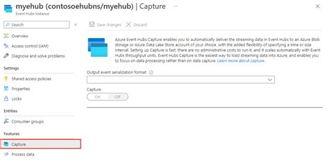 event hubs azure portal을 사용하여 스트리밍 이벤트 캡처 azure event hubs