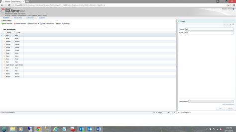 using master data services in sql server to quickly create a gui that