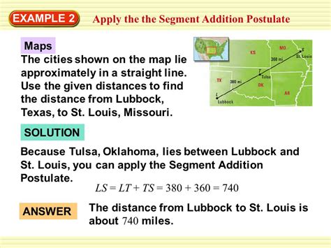 Segment Addition Postulate In Real Life